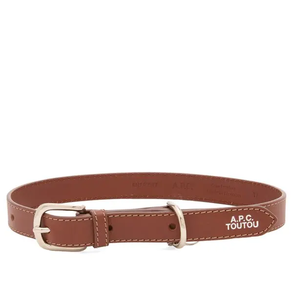 A.p.c. Leather Dog Collar - Hazelnut