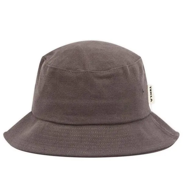 TEKLA Organic Cotton Bucket Hat - Black Sand