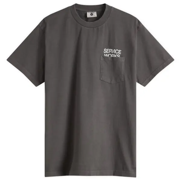 SERVICE WORKS Nourish Pocket T-shirt - Charcoal