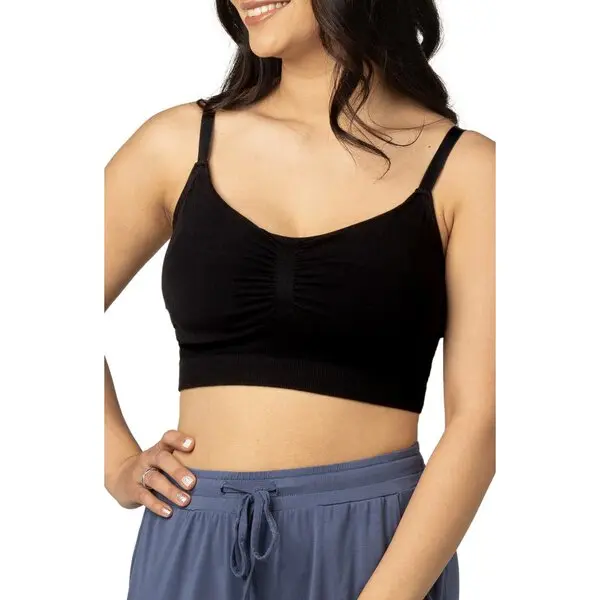 KINDRED BRAVELY Busty Sublime Hands-free Pumping Lounge & Sleep Bra- Fits Sizes 30e46h - Black