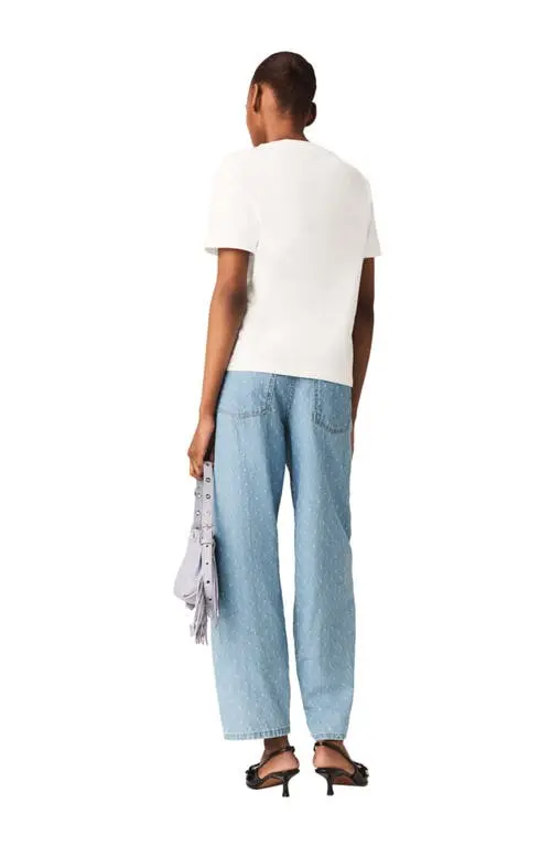 Maje T-shirt With Embroidered Paris Logo