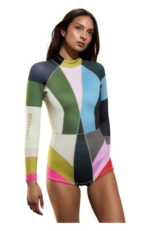 Cynthia Rowley Colorblock Wetsuit - Dark Multi