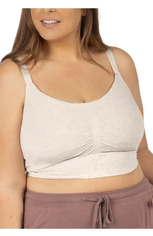 KINDRED BRAVELY Sublime Hands-free Pumping Lounge & Sleep Bra- Fits Sizes 30b46d - Oatmeal Heather