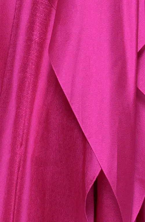 XSCAPE EVENINGS One-shoulder Organza Gown - Magenta