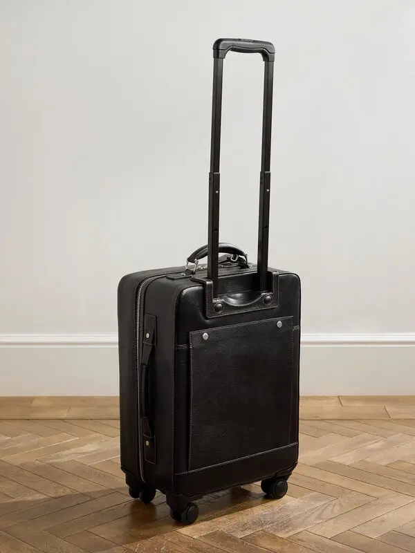 Brunello Cucinelli Full-grain Leather Suitcase - Black