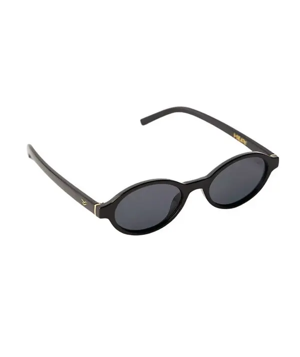 Free People Josie Polarized Round Sunglasses - Black/smoke