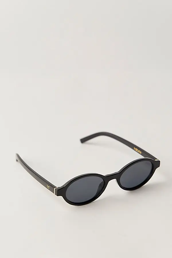 Free People Josie Polarized Round Sunglasses - Black/smoke