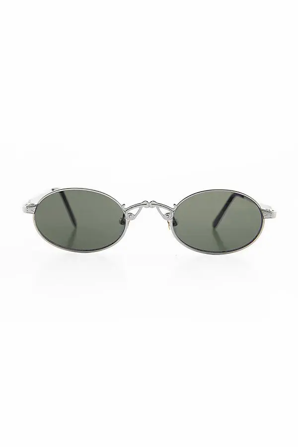 SUNGLASS MUSEUM Vintage Leon Oval Sunglasses - Silver
