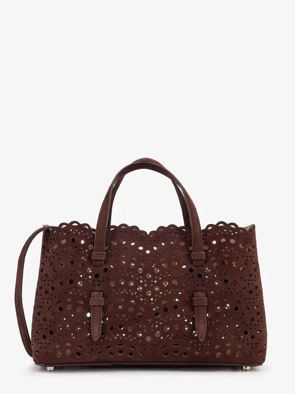 Alaïa Vienne Perforated Suede Shoulder Bag