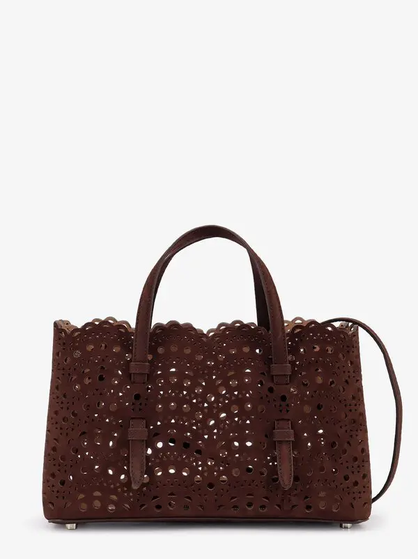 Alaïa Vienne Perforated Suede Shoulder Bag
