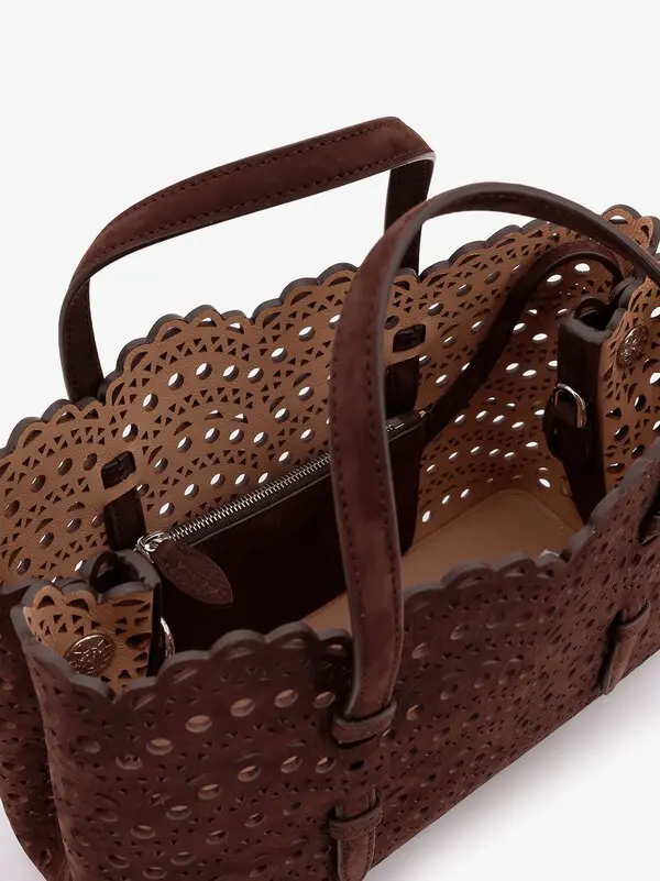 Alaïa Vienne Perforated Suede Shoulder Bag