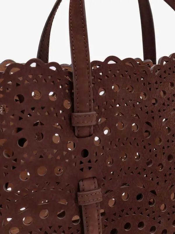 Alaïa Vienne Perforated Suede Shoulder Bag