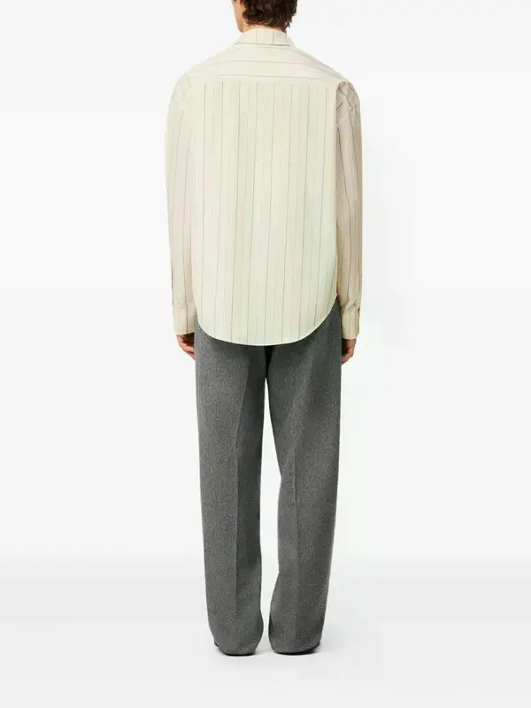 AMI Paris De Coeur Striped Shirt - Neutrals