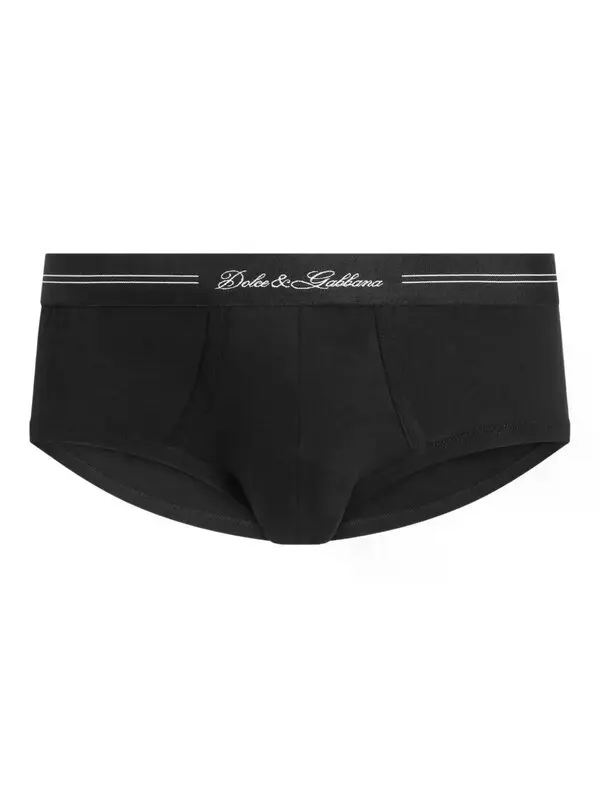Dolce & Gabbana Stretch-cotton Briefs - Black