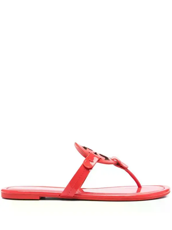 Tory Burch Leather Sandals - Red