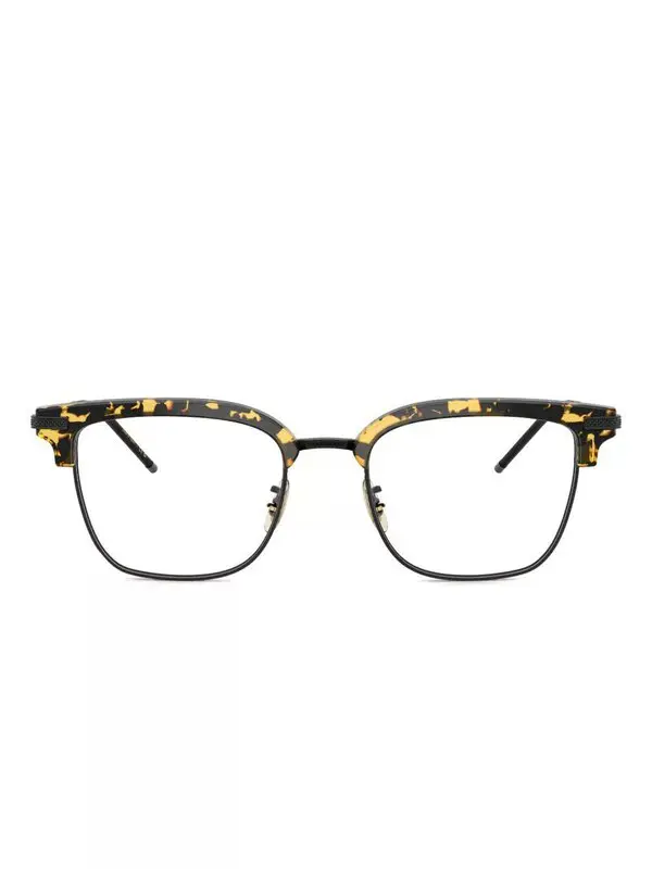 Oliver Spencer Tortoiseshell Square-frame Glasses - Brown