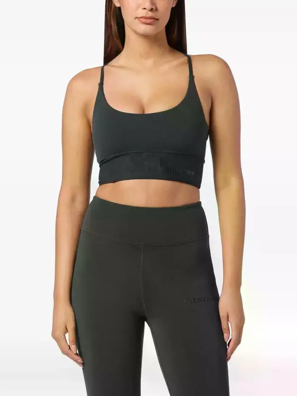PLEIN SPORT Cross-back Sports Bra - Black