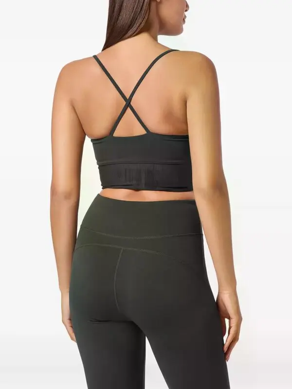 PLEIN SPORT Cross-back Sports Bra - Black