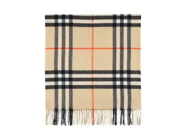 Burberry Washed Giant Check Scarf - Office Blue
