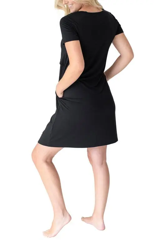 KINDRED BRAVELY Eleanora Maternity & Nursing T-shirt Dress - Black