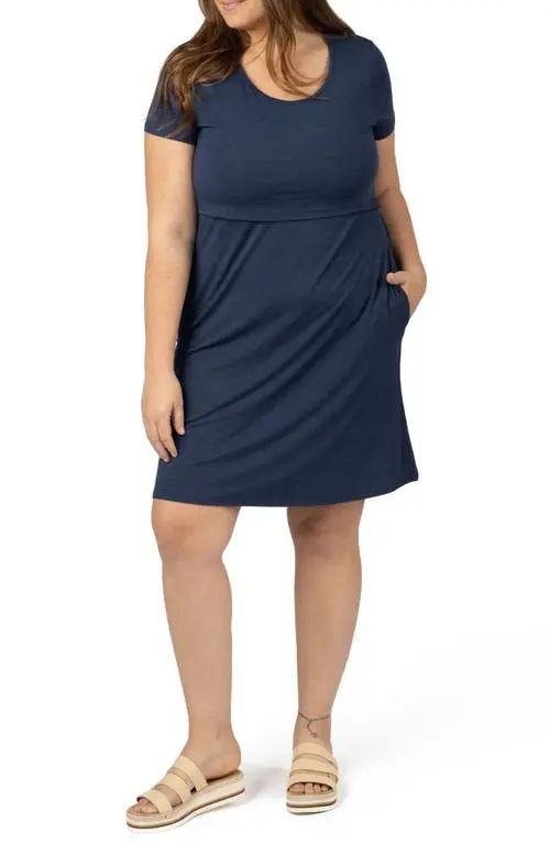 KINDRED BRAVELY Eleanora Maternity & Nursing T-shirt Dress - Navy
