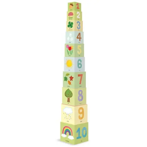 SASSI Ecoblocks Nature 10 Stacking Cubes & Booklet