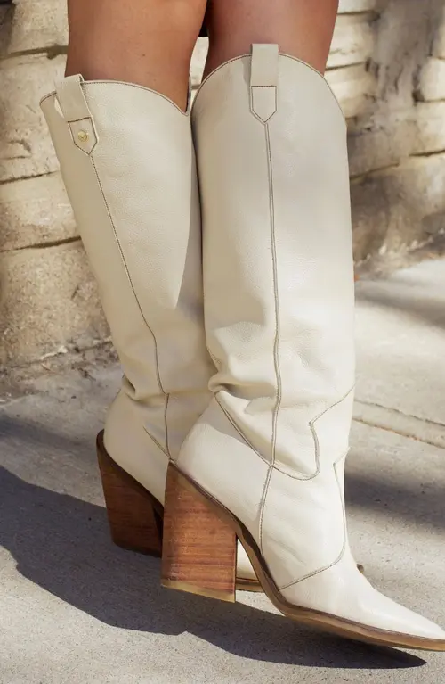 STIVALI NEW YORK Macao Western Knee-high Boots - Ivory