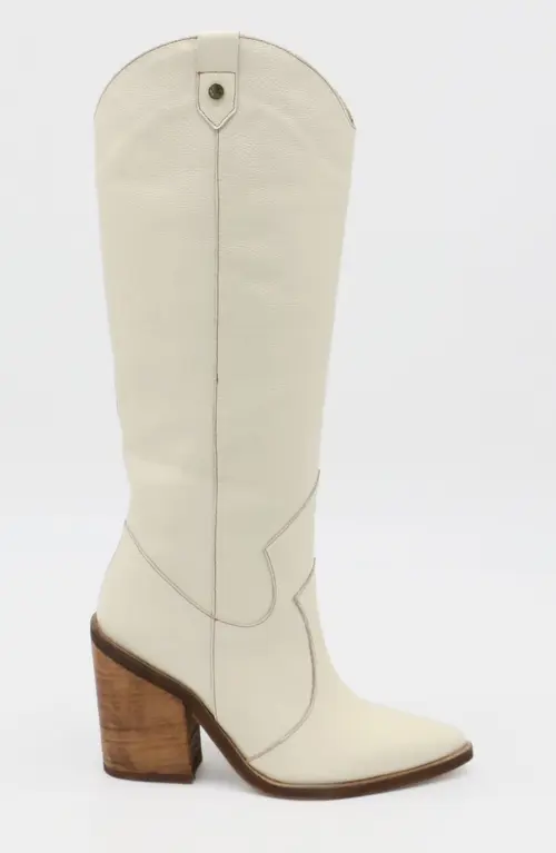 STIVALI NEW YORK Macao Western Knee-high Boots - Ivory