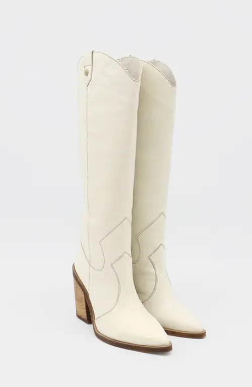 STIVALI NEW YORK Macao Western Knee-high Boots - Ivory
