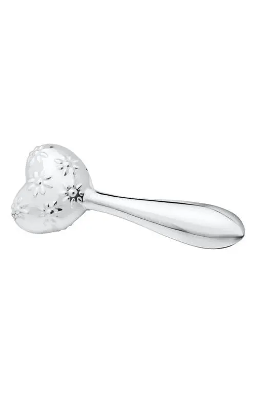 MIGNONETTE Sterling Heart Rattle - Silver