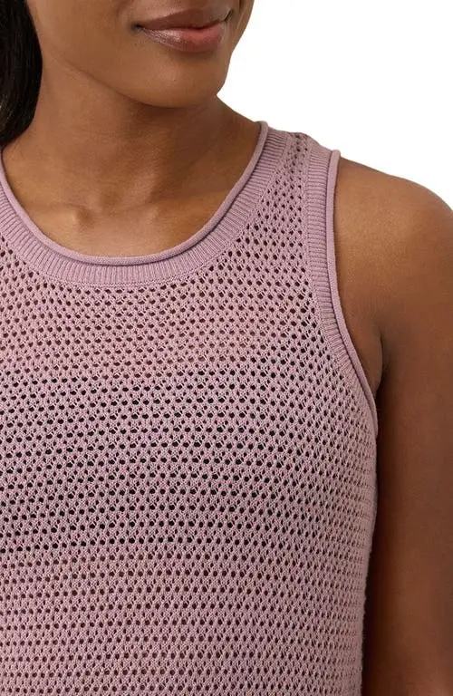 PACT Beachside Linen Crochet Cover-up Made With Organic Cotton - Lavender Haze