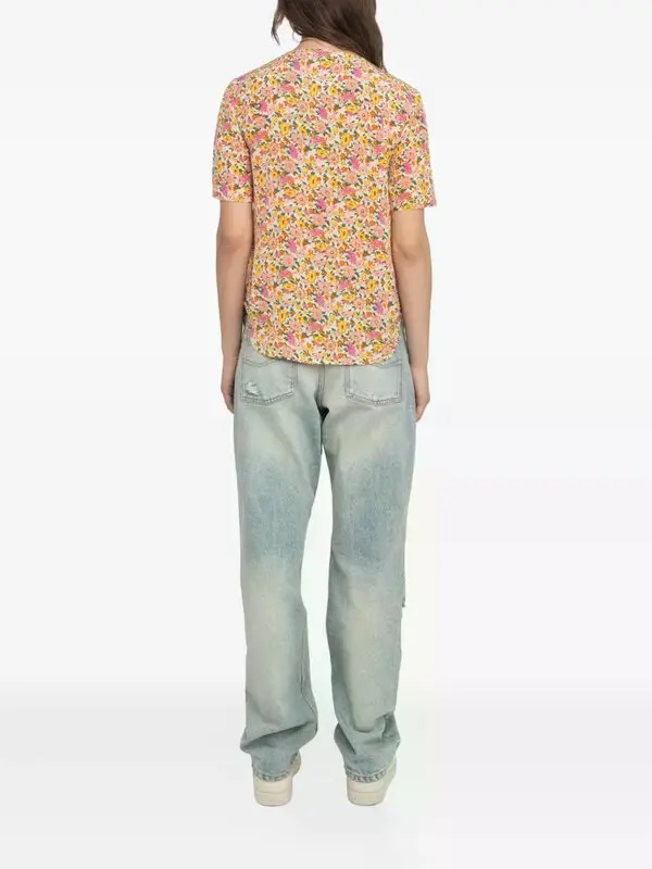 Zadig&Voltaire Floral-print Short-sleeve Top