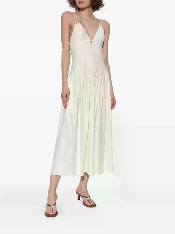 Cult Gaia Spaghetti-strap Pleated Dress