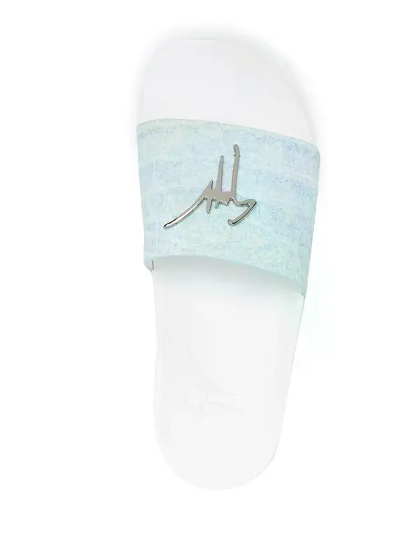 GIUSEPPE ZANOTTI Logo Open-toe Slides