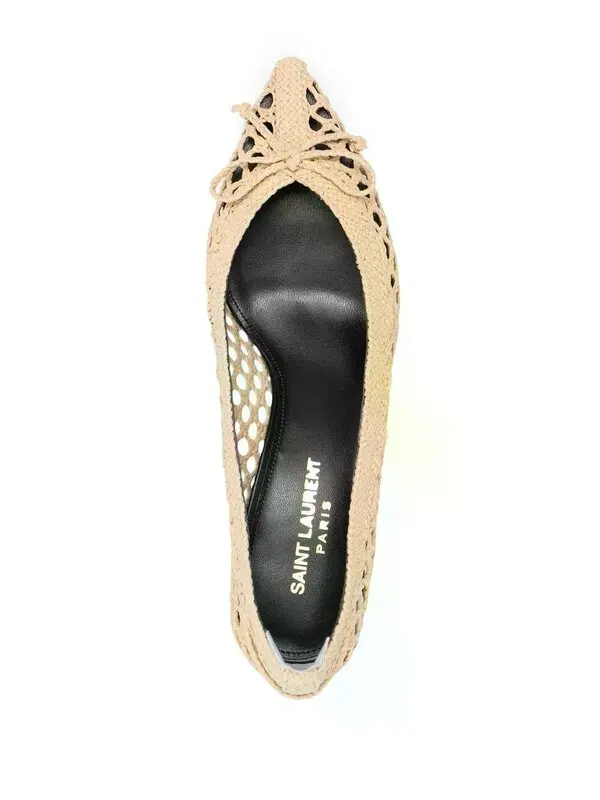 Saint Laurent Raffia Pointed Pumps