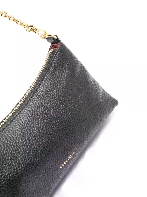 COCCINELLE Aura Tote Bag With Chain Strap - Black