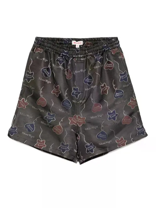 MASU Falling Balloon Boxing Shorts - Black