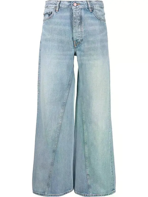 GANNI Seam-detail Wide-leg Jeans