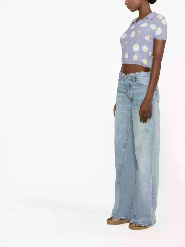 GANNI Seam-detail Wide-leg Jeans