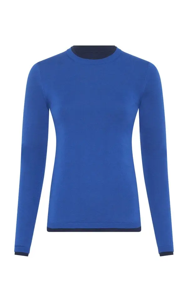 Gabriela Hearst Leif Cashmere-silk Crewneck Sweater - Navy
