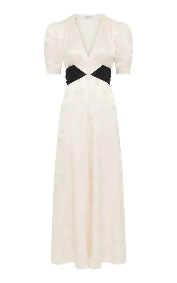 Gabriela Hearst Larkin Silk Jacquard Maxi Dress - Ivory