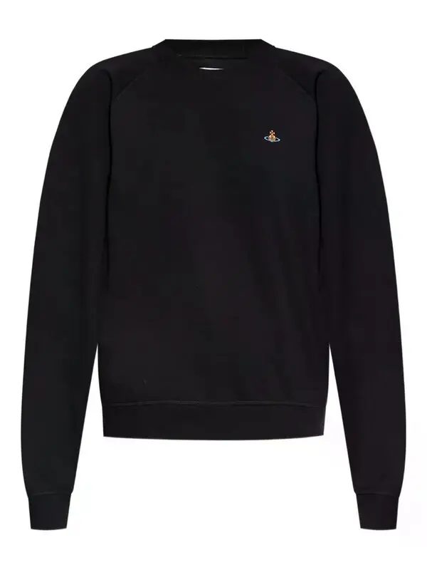 VIVIENNE WESTWOOD Crew-neck Embroidered Sweatshirt - Black