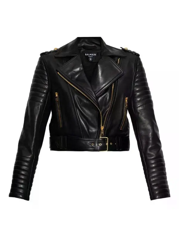 Balmain Leather Biker Jacket