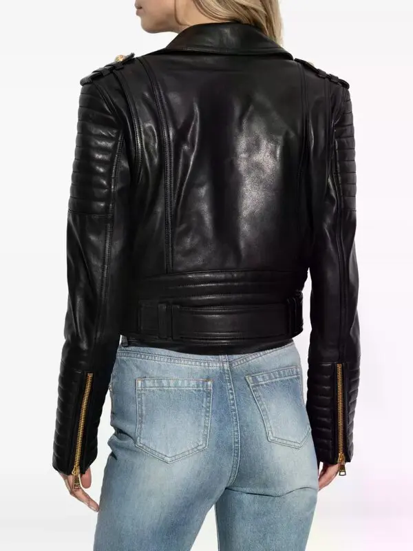 Balmain Leather Biker Jacket