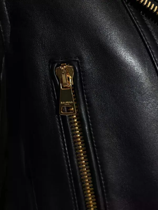 Balmain Leather Biker Jacket