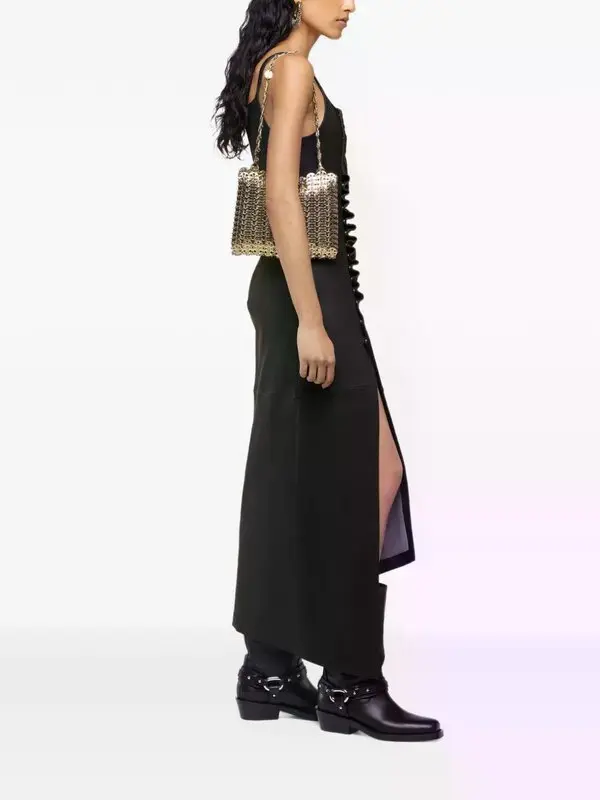 Rabanne Ruched Midi Dress - Black