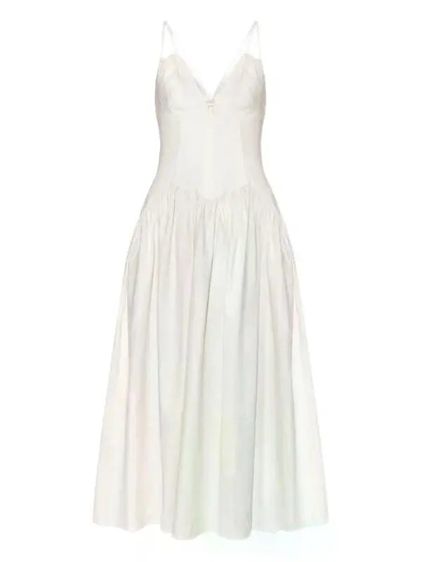 Cult Gaia Spaghetti-strap Pleated Dress - White