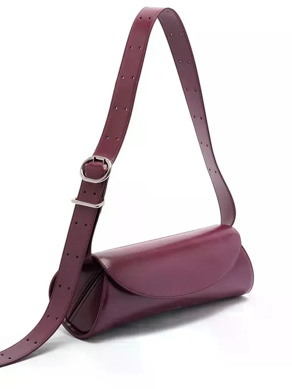JIL SANDER Leather Shoulder Bag - Purple