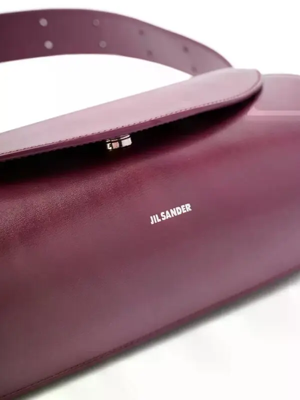 JIL SANDER Leather Shoulder Bag - Purple