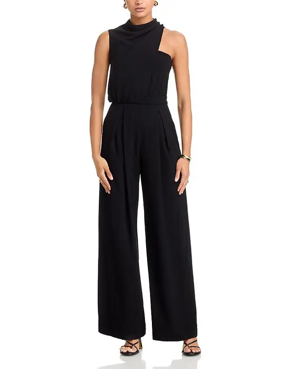 Black Halo Floella Wide Leg Jumpsuit - Black